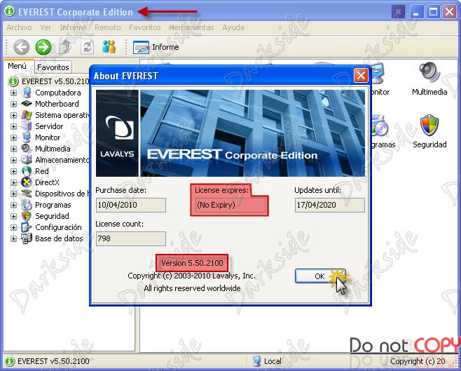 EVEREST v5.50.2100 - Herramienta para analizar PC :: Hp-ce