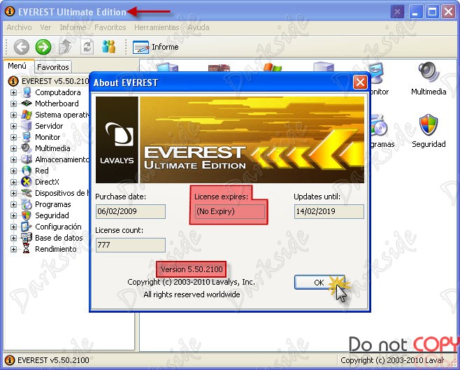 EVEREST v5.50.2100 - Herramienta para analizar PC :: Hp-ce